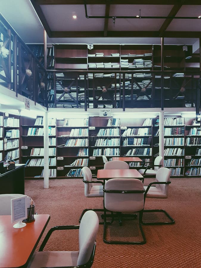 Empty Library Office Room With Piano. New Luxury Home Interior. Stock ...