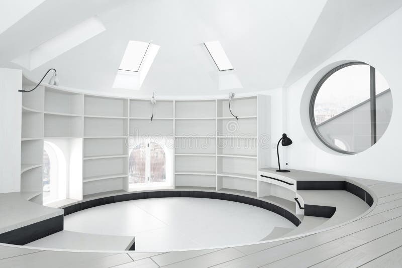 Empty library room stock illustration. Illustration of inside - 32441698