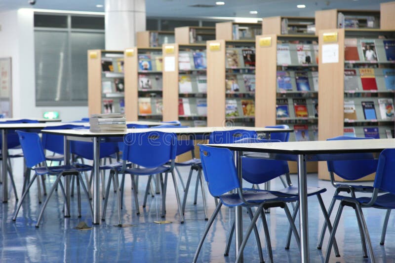 Empty library editorial photography. Image of chair, highschool - 62186252
