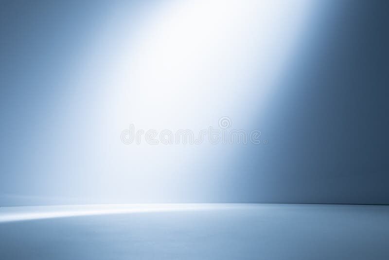 Empty Light Blue Background for Product Presentation with Light and ...
