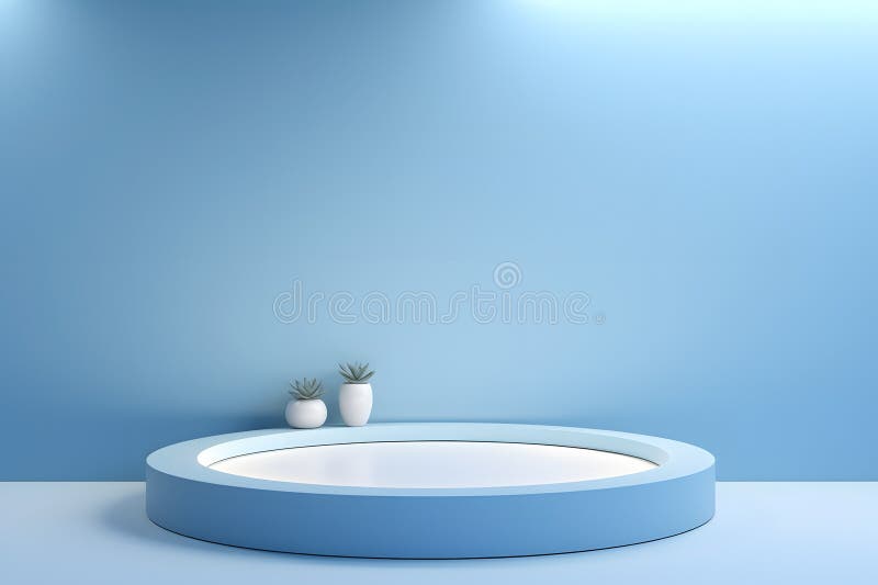 Empty Light Blue Wall with Beautiful Chiaroscuro on the Wall. Stock ...