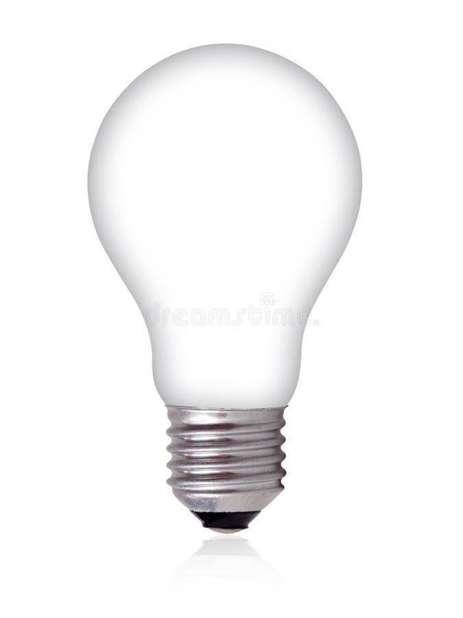 Empty Light Bulb on White Background Stock Image - Image of electricity ...