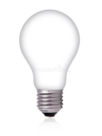 Empty Light Bulb on White Background Stock Image - Image of electricity ...
