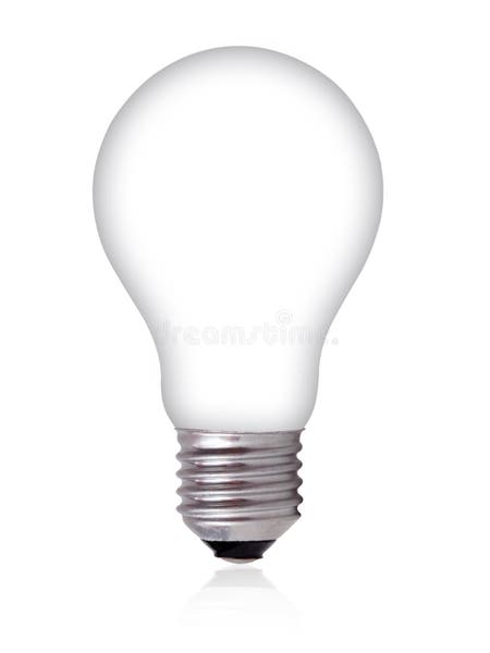 Empty Light Bulb on White Background Stock Image - Image of electricity ...