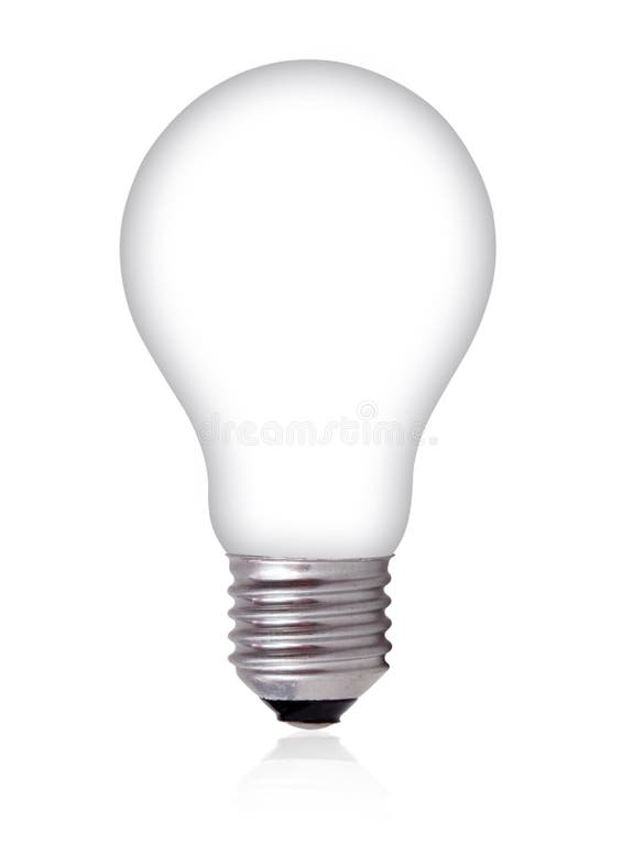 Empty Light Bulb on White Background Stock Image - Image of electricity ...