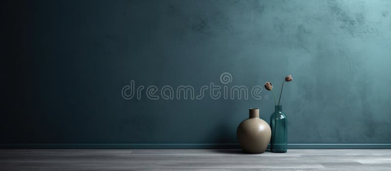 Empty Light Dark Wall AI Generated Image Stock Illustration ...