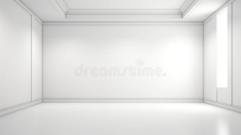 Empty Light White Room, Abstract Illustration Stock Illustration ...