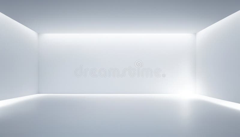 Empty Light White Room stock illustration. Illustration of abstract ...