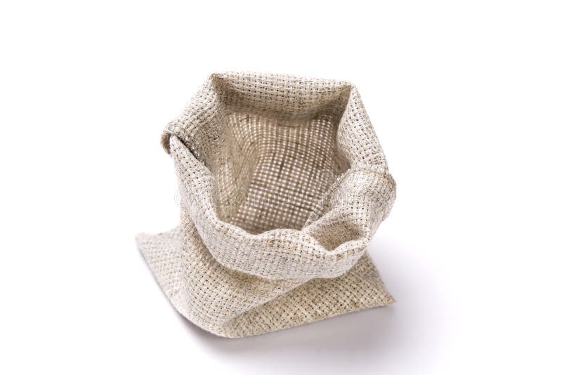 Empty linen bag stock photo. Image of decorating, full - 55164072