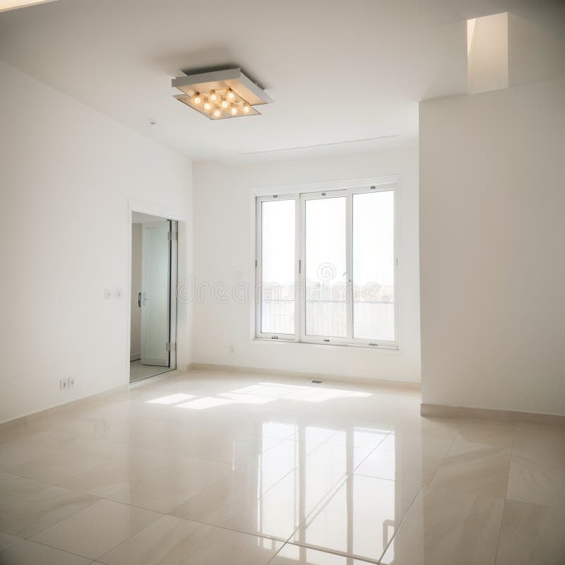 Empty Living Room Apartment Modern Interior Light Home Living Room with ...