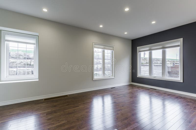 Empty Living Room Interior Design Stock Image - Image of architecture ...