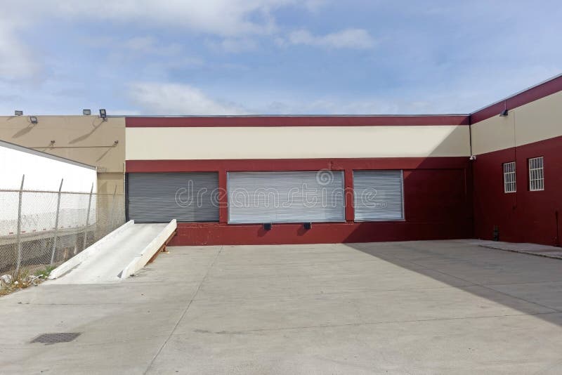 Empty Loading Dock Area stock image. Image of door, distribution ...