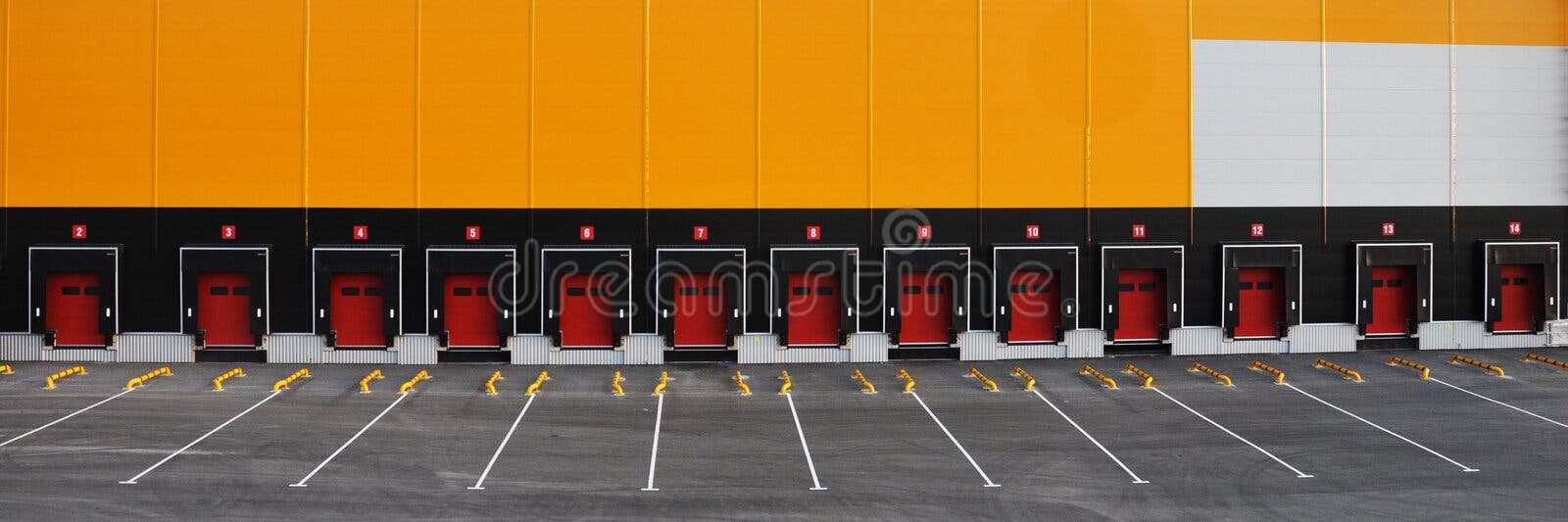 Empty Loading Dock of a Large Warehouse Stock Image - Image of ramp ...