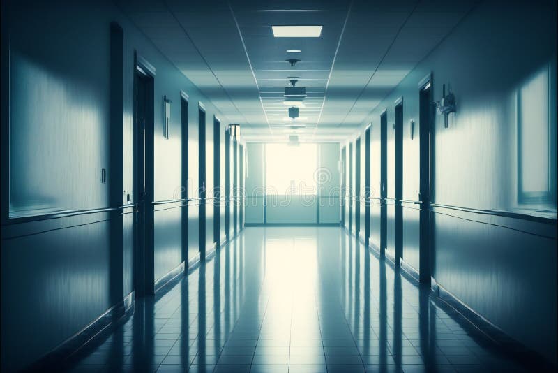 Empty Lobby, Blur Image Background, Digital Illustration Painting ...