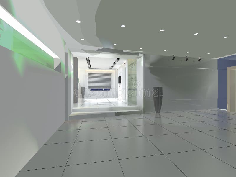 Empty lobby interior stock illustration. Illustration of lobby - 83516472