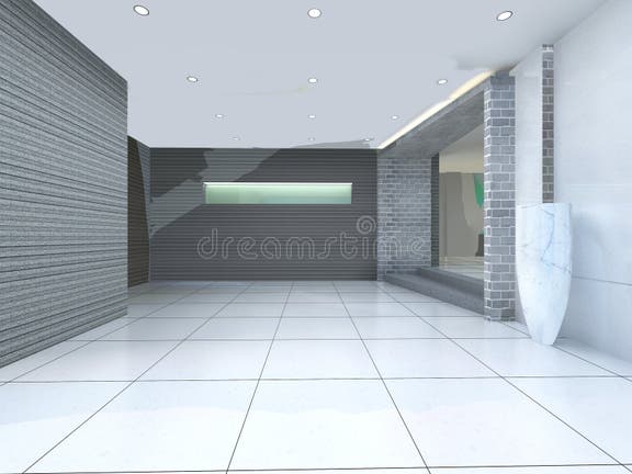 Empty lobby interior stock illustration. Illustration of lobby - 85811328