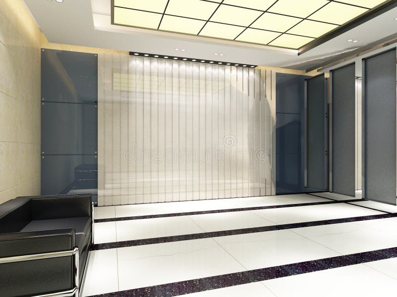 Empty lobby interior stock illustration. Illustration of ...