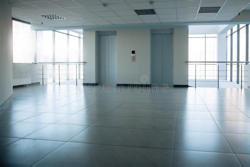 Empty Lobby in a Modern Office Building. Stock Photo - Image of clean ...