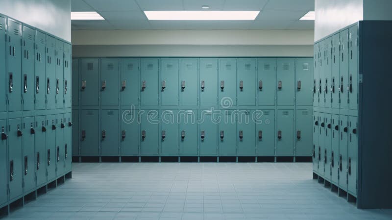 Empty School Locker Room with Blank Space for Wallpaper Generative Ai ...