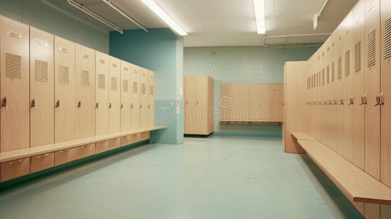 Empty School Locker Room with Blank Space for Wallpaper Generative Ai ...