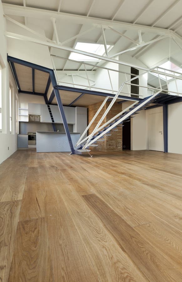 Empty loft stock image. Image of floor, plan, space, wall - 22128655