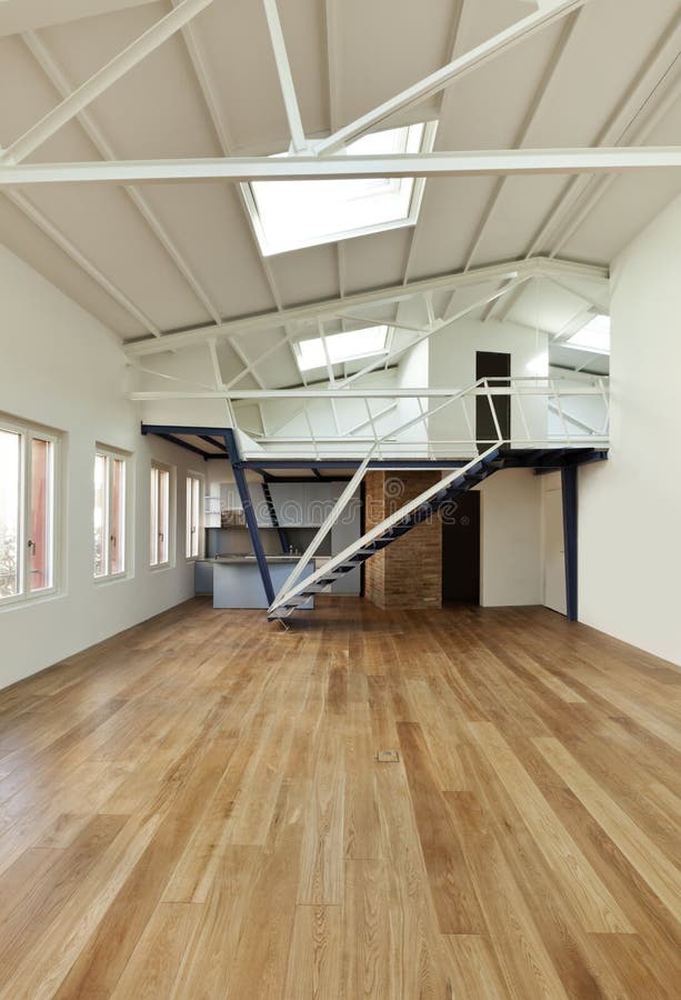 Modern studio loft stock image. Image of indoor, concept - 9821763