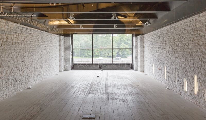 Empty loft apartment stock photo. Image of hall, design - 101177092