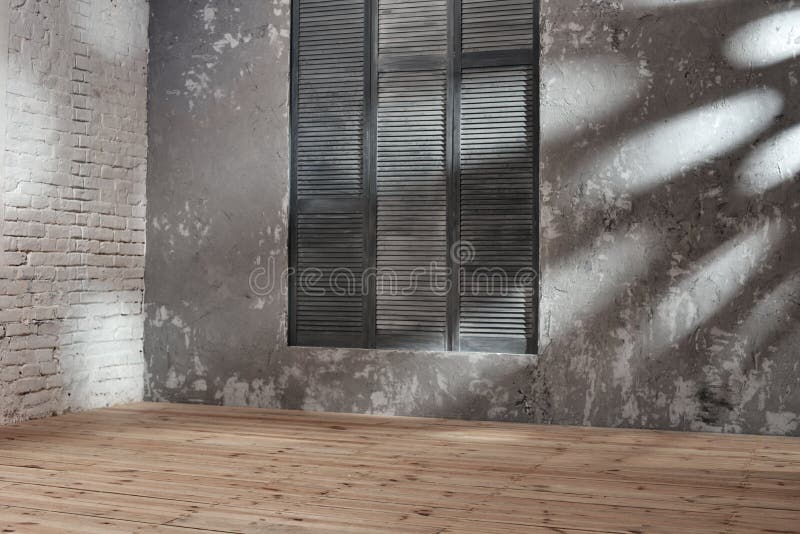 Empty loft interior stock image. Image of backdrop, color - 212463613
