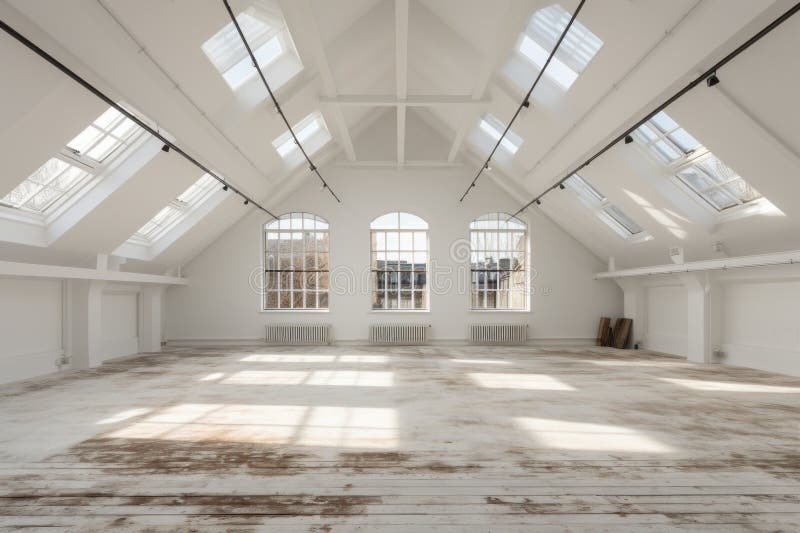 Empty Loft Room Red Brick Wall for Mockup .Generative AI Stock Photo ...