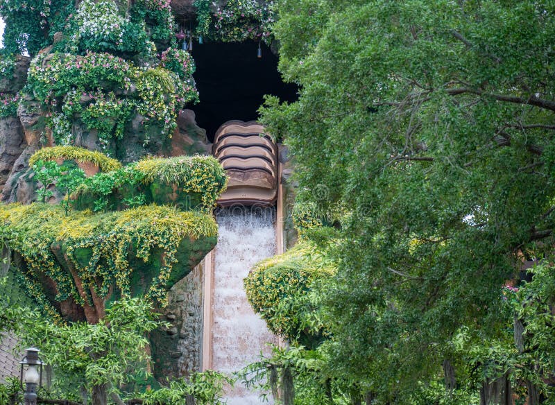 Empty Log Boat on a Log Flume Ride Stock Photo - Image of water, travel ...