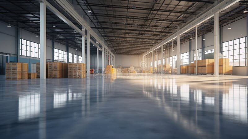 An Empty Logistic Warehouse Brimming with Potential. Generative AI ...