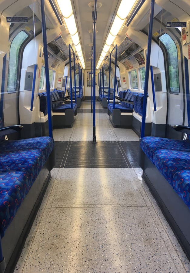 Empty London tube carriage editorial stock image. Image of transport ...
