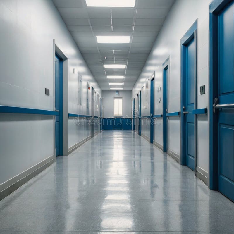Empty Long Corridor in the Modern Office Building. Corridor of Modern ...