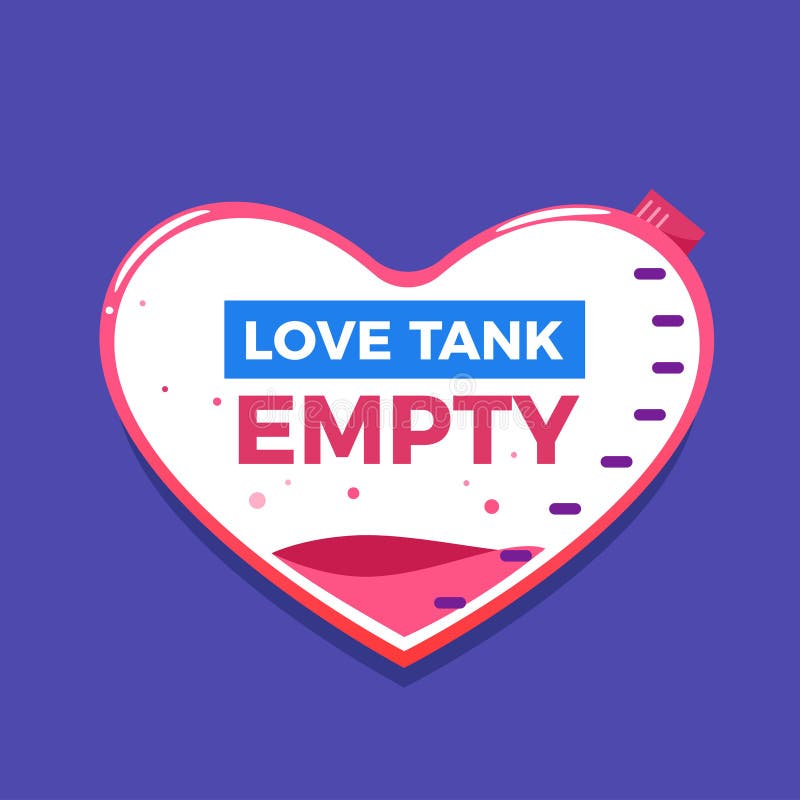 An Empty Love Tank. Isolated Vector Illustration Stock Vector ...