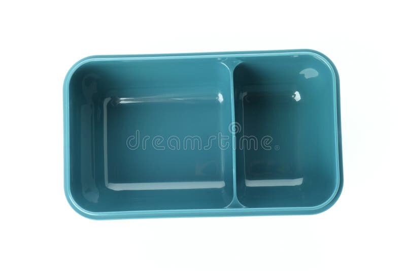 Empty Lunch Box Isolated on White Stock Image - Image of object ...