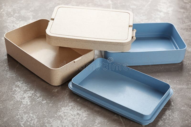 Empty lunch box on table, stock image. Image of meal - 114172027