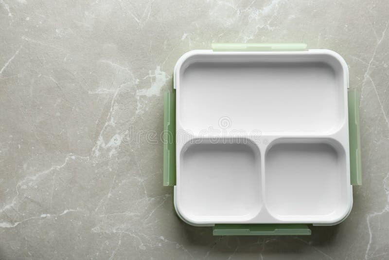 Empty lunch box on table, stock image. Image of meal - 114172027