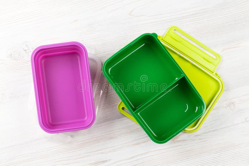 Empty lunch boxes stock image. Image of sandwich, lunch - 94334899
