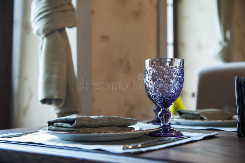 Empty Dish on Table in Restaurant. Stock Photo - Image of food ...