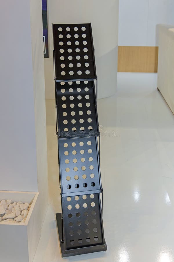 Magazine Catalogs Stand stock photo. Image of floor - 257842100