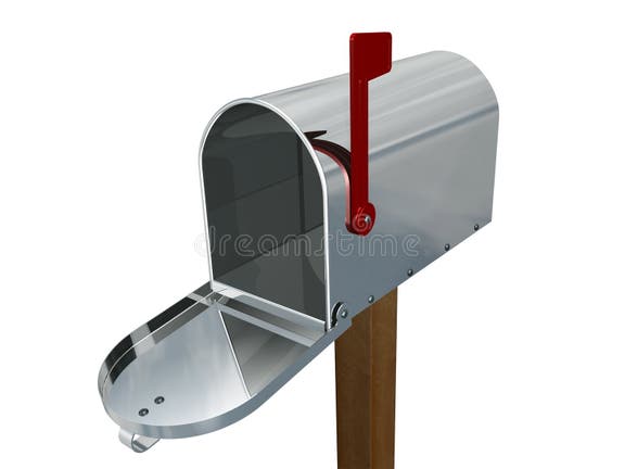 Empty mailbox stock illustration. Illustration of render - 518125