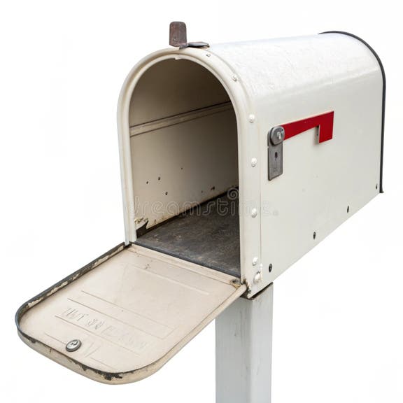 Empty Mailbox Isolated on White Background Stock Illustration ...