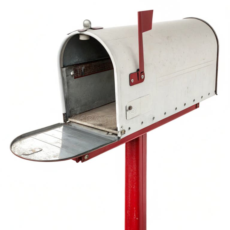 Empty Mailbox Isolated on White Background Stock Illustration ...