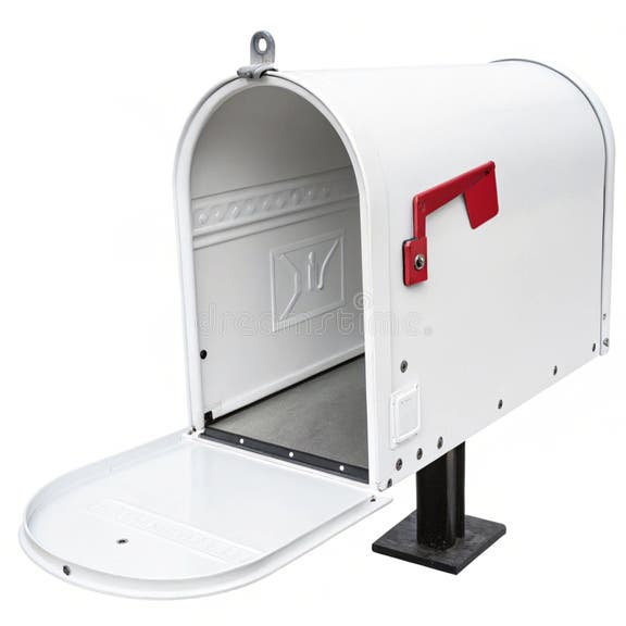 Empty Mailbox Isolated on White Background Stock Illustration ...