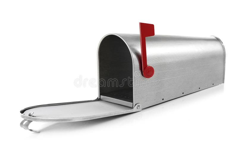 Empty Mailbox stock photo. Image of isolated, white, flag - 43652988