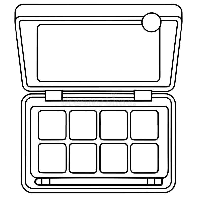 Empty Makeup Palette Case Ready for Custom Colors Stock Vector ...