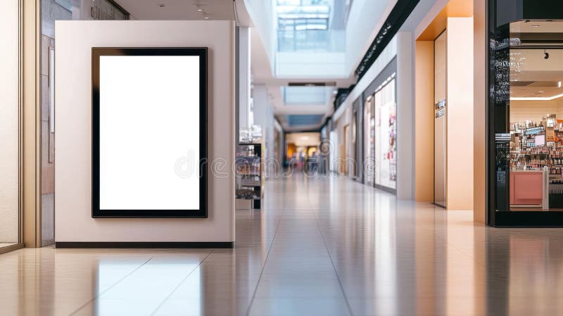 Empty Mall Corridor Display Stock Photo - Image of display, modern ...