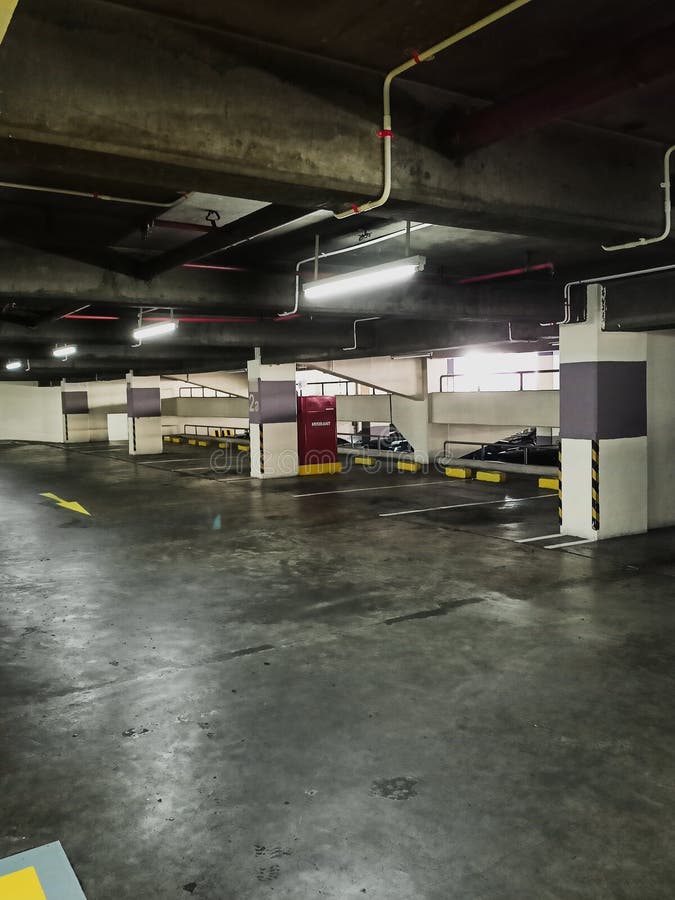 Empty Mall Parking Building during Covid 19 Pandemic Stock Image ...