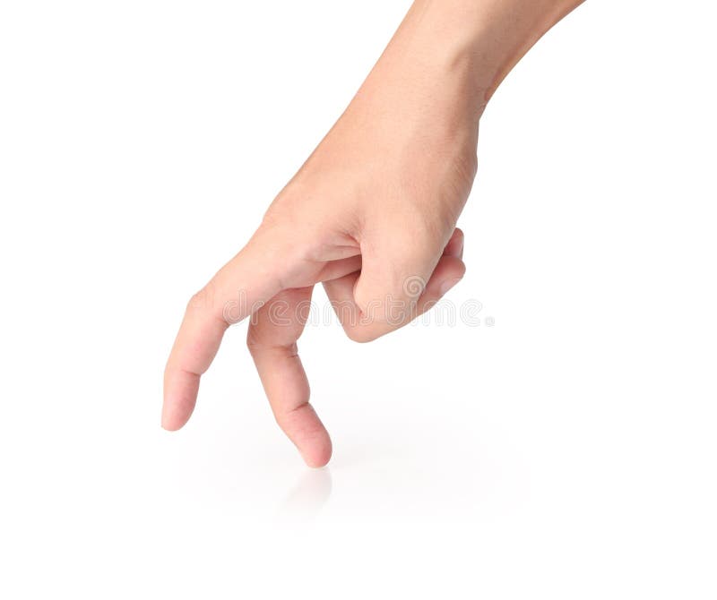 Empty Man Hand Sign Isolated on White Stock Image - Image of advertise ...