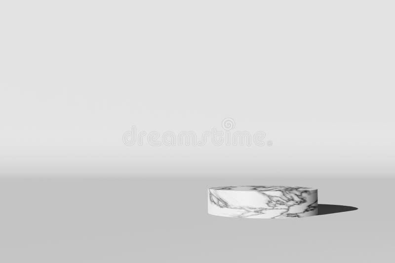 Empty Marble Stones Concrete Platform Podium with Harsh Shadow 3D ...